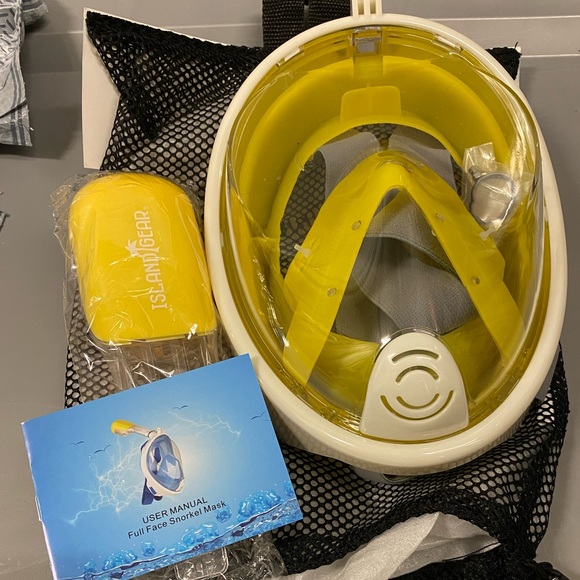 Island Gear | Other | Brand New Yellow Scuba Full Face Snorkel Mask ...